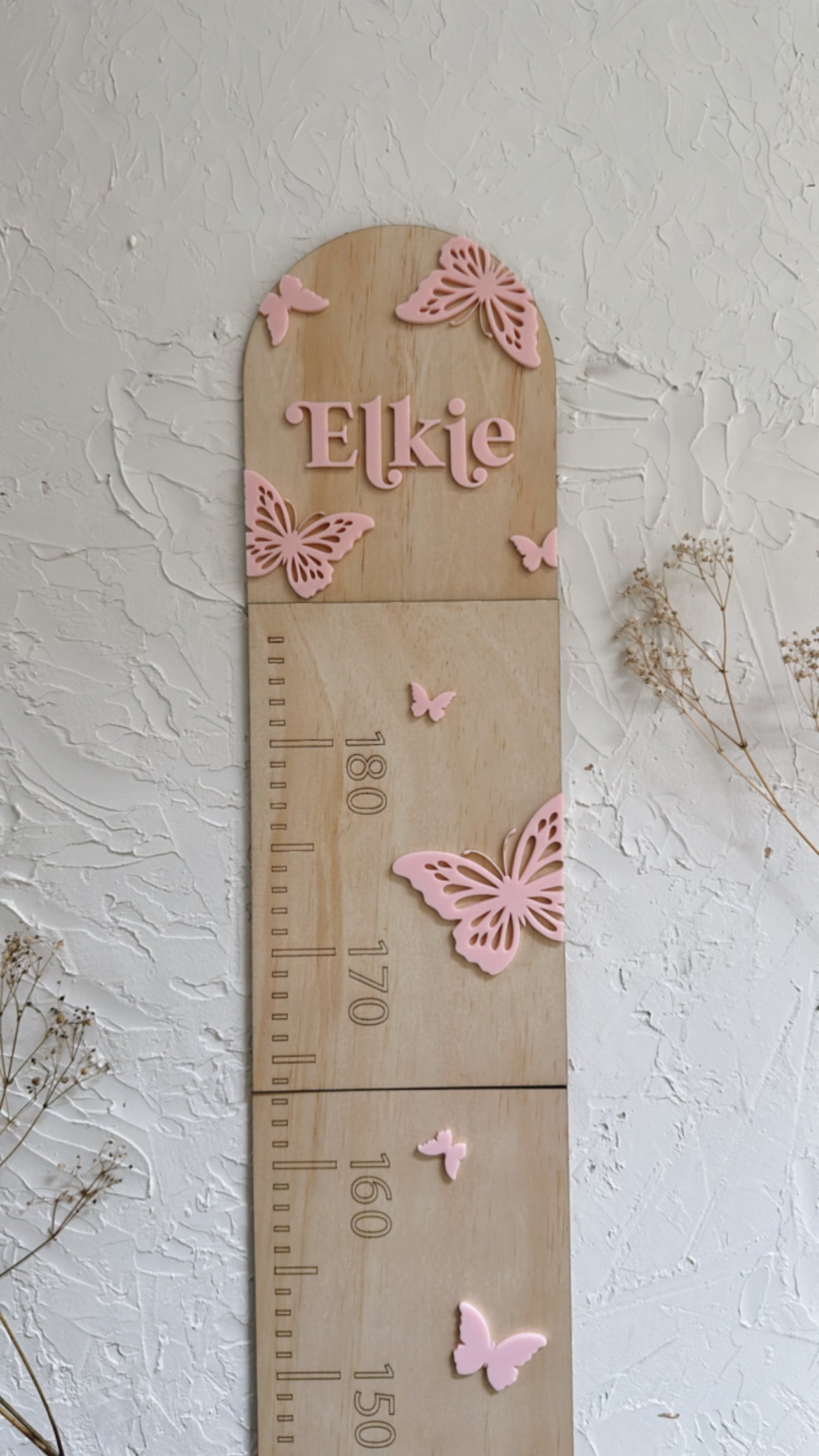 Butterfly Height Growth Chart | Personalised Kids Growth Chart ...
